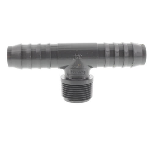 1403-007 - 1403-007 - 3/4" Barbed PVC Tee (Insert x Insert x MIPT)