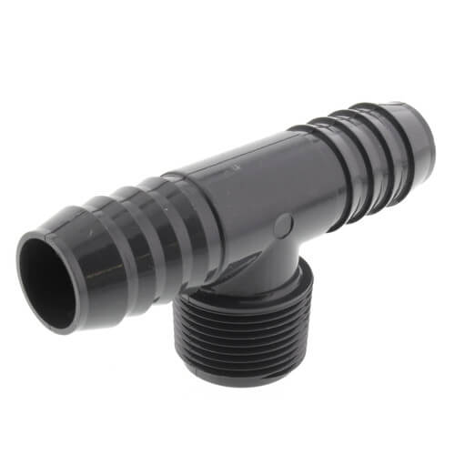 1403-010 - 1403-010 - 1" Barbed PVC Tee (Insert x Insert x MIPT)