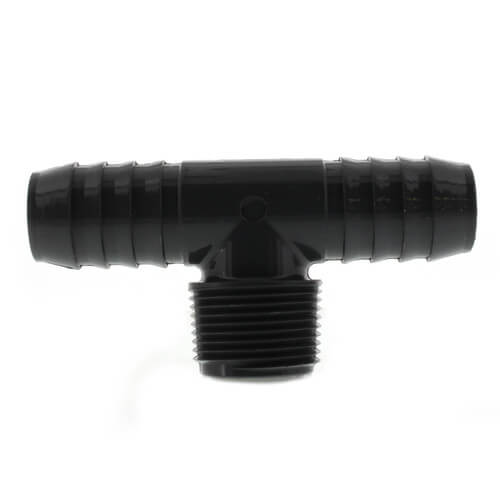 1403-010 - 1403-010 - 1" Barbed PVC Tee (Insert x Insert x MIPT)