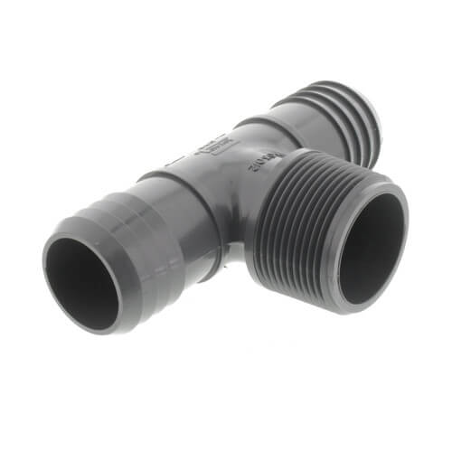 1403-012 - 1403-012 - 1-1/4" Barbed PVC Tee (Insert x Insert x MIPT)