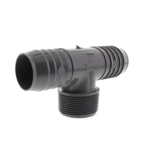 1403-015 - 1403-015 - 1-1/2" Barbed PVC Tee (Insert x Insert x MIPT)