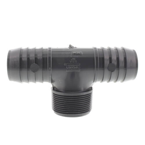 1403-015 - 1403-015 - 1-1/2" Barbed PVC Tee (Insert x Insert x MIPT)