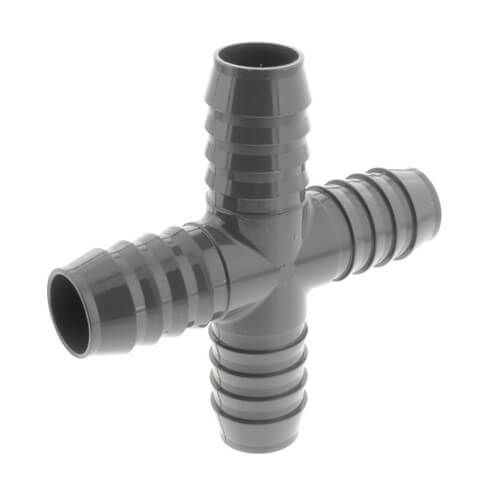 1420-010 - 1420-010 - 1" PVC Barbed Insert Cross (Insert x Insert x ...
