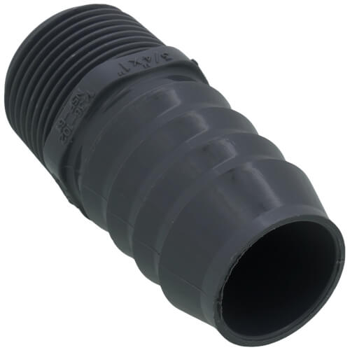1436-102 - 1436-102 - 3/4" x 1" PVC Barbed Insert Reducing Male Adapter ...