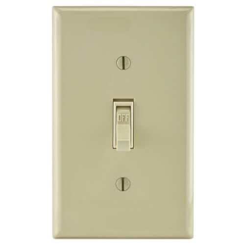 1451-2I - Leviton 1451-2I - Single-Pole Toggle Light Switch - Ivory (120V)