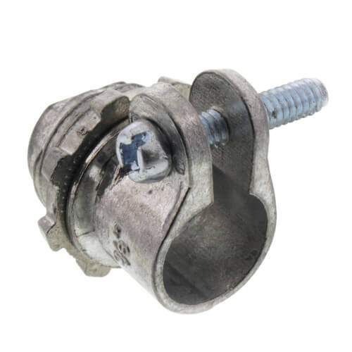 150-TOPAZ - Topaz 150-TOPAZ - 3/8" Zinc BX-Flex Straight Squeeze Connector