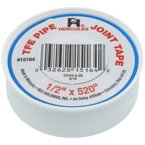 15164 - Hercules 15164 - TFE Pipe Joint Tape, 1/2" x 520"