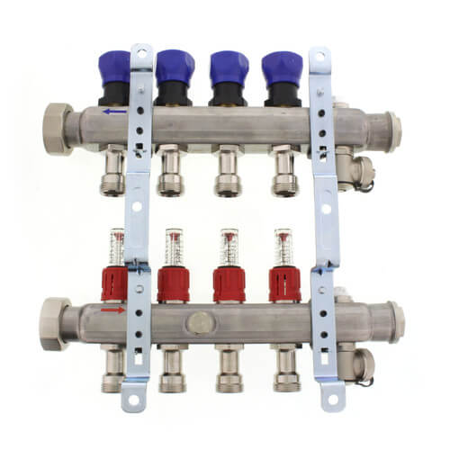 16032 - Viega 16032 - 4-Loop ProRadiant Stainless Steel Manifold Shut ...
