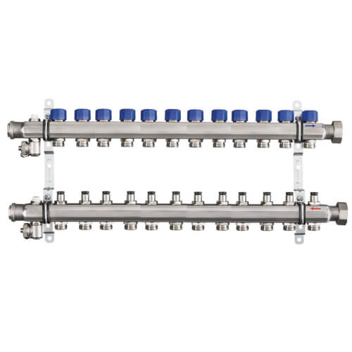 16410 - Viega 16410 - 12-Loop ProRadiant Stainless Steel Manifold
