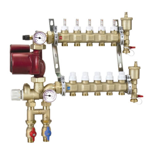 1725I1A-IN - Caleffi 1725I1A-IN - Fixed Point Manifold Mixing Station w ...