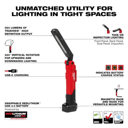 2128-22 - Milwaukee 2128-22 - REDLITHIUM USB Stick Light w/ Magnet and ...