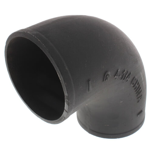220194 - NewAge Casting 220194 - 4" Imported No Hub Cast Iron 90° Elbow