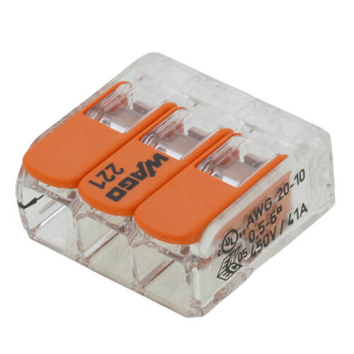 221-613/K194-4045 - WAGO 221-613/K194-4045 - 3-Conductor Compact Splicing Lever Nut Connector ...