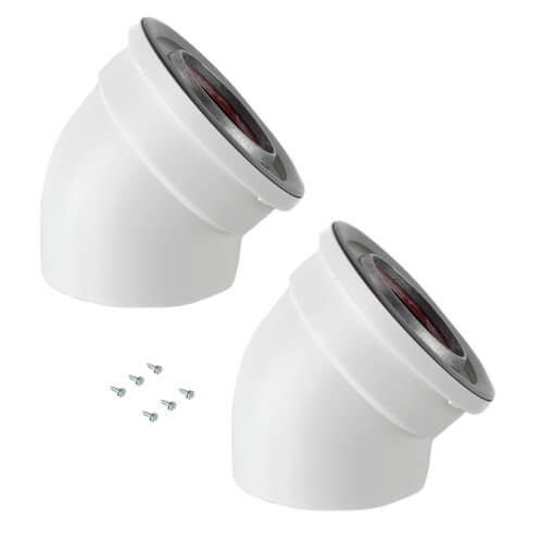 224050 - Rinnai 224050 - 45° Non-Condensing Vent Pipe Elbows (2 Pack) 224050 - Rinnai 224050 - 45° Non-Condensing Vent Pipe Elbows (2 Pack)