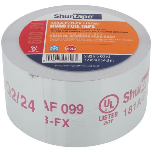232623 - Shurtape 232623 - AF 099 Silver Printed UL-181 Aluminum Foil ...