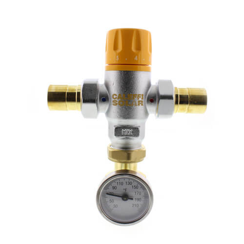 252158A - Caleffi 252158A - 3/4" Sweat Thermostatic Solar Mixing Valve ...