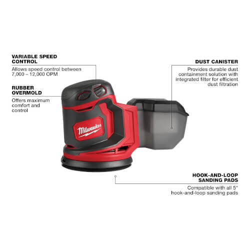 2648-20 - Milwaukee 2648-20 - M18 Random Orbit Sander