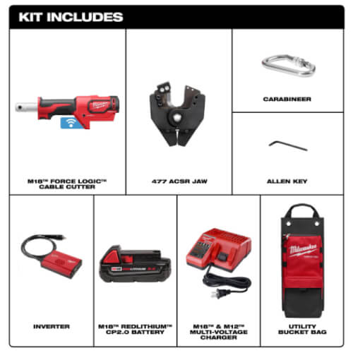 2672-21S - Milwaukee 2672-21S - M18 FORCE LOGIC Cable Cutter Kit with ...