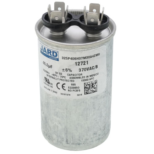 26W38 - Lennox 26W38 - 40 MFD Round Run Capacitor (370V), 26W38