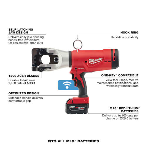 2777-21 - Milwaukee 2777-21 - M18 FORCE LOGIC 1590 ACSR Cable Cutter Kit