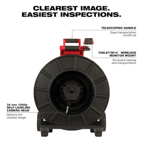 2974-20 - Milwaukee 2974-20 - M18 200' Pipeline Inspection Camera and Reel