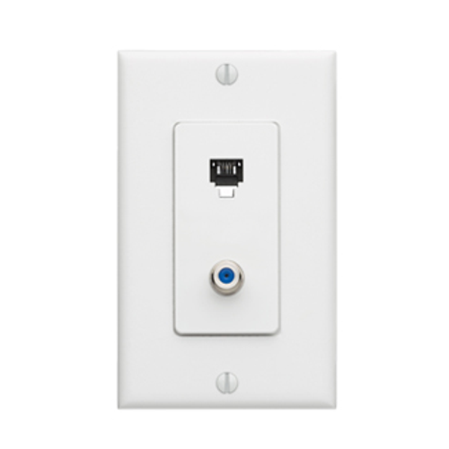 40159-W - Leviton 40159-W - Decora Telephone/video Wall Jack Assembly ...