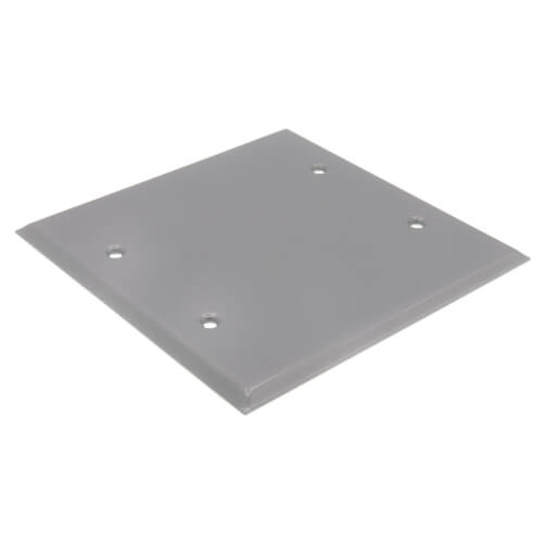 2CCB - Red Dot 2CCB - 2-Gang Weatherproof Blank Receptacle Cover (Silver)
