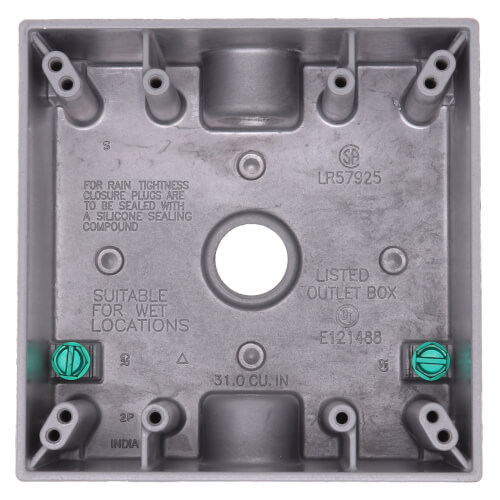 2IH3-1 - Red Dot 2IH3-1 - 2-Gang, 1/2", 3 Holes Raintight Device Box ...