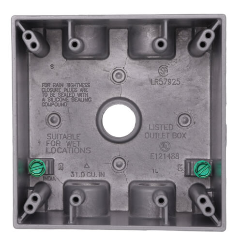 2IH5-1 - Red Dot 2IH5-1 - 2-Gang, 1/2", 5 Holes Raintight Device Box ...