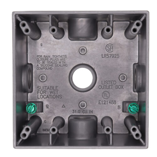 2IH5S2-1 - Red Dot 2IH5S2-1 - 2-Gang, 1/2", 5 Holes Raintight Device ...