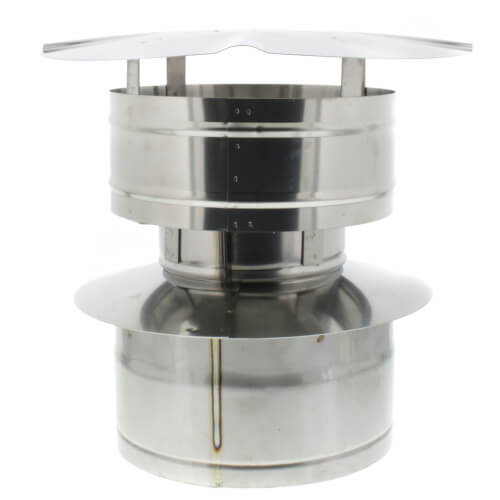 2SVDRCX04 - Z-FLEX 2SVDRCX04 - 4" Z-Vent Double Wall Rain Cap w/ Wind Band
