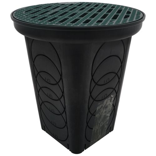 3017-12CG - Polylok 3017-12CG - 12" Round Catch Basin w/ Grate