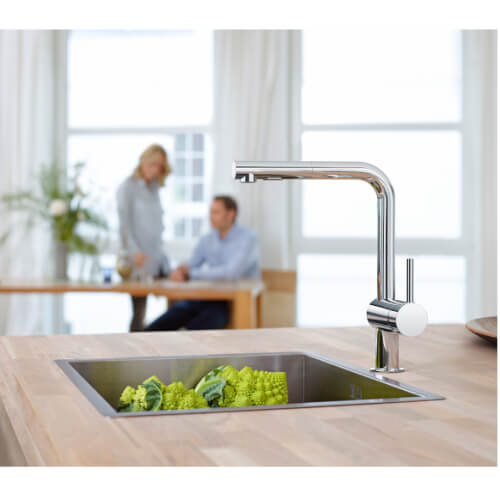30300000 - Grohe 30300000 - Minta Single-Handle Pull-Out Kitchen Faucet ...