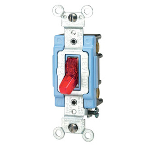 1203-PLR - Leviton 1203-PLR - 15A, 120V Toggle Pilot Light, Illuminated ...
