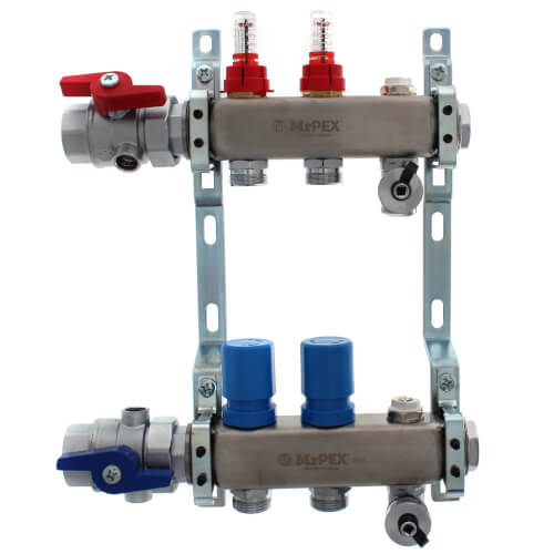 3250200 - Mr. PEX 3250200 - 2 Loop 1-1/4" Stainless Steel Manifold w ...