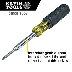 32559 - Klein Tools 32559 - 6-in-1 Multi-Bit Extended Reach Screwdriver ...