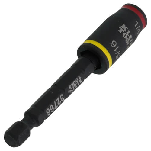 32766 - Klein Tools 32766 - 1/4" & 5/16" 3-in-1 Impact Flip Socket, 3" Long