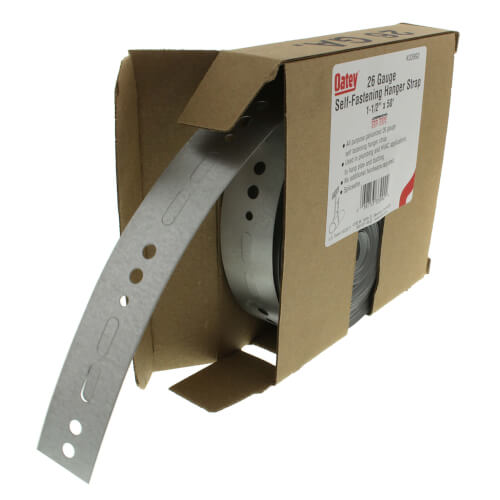 33992 - Oatey 33992 - 1-1/2" x 50' Galvanized Tab Tape - 26 Ga.