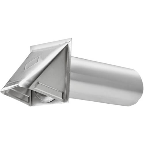 344S - Lambro Industries 344S - 4" Aluminum Preferred Hood Wall Vent
