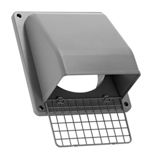 351GR - Lambro Industries 351GR - 6" Gray Plastic Wall Cap