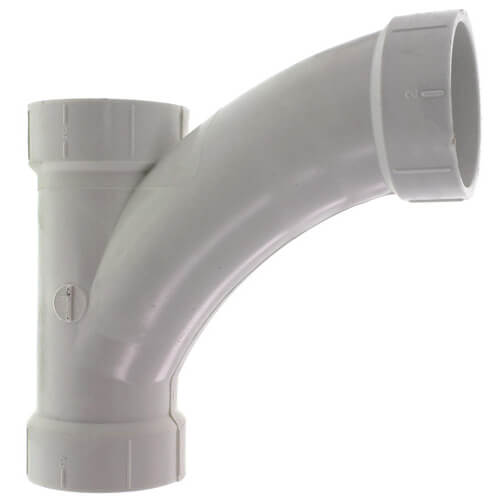 3777-532 - 3777-532 - 6" x 6" x 4" PVC DWV Wye and 45° Elbow Combo