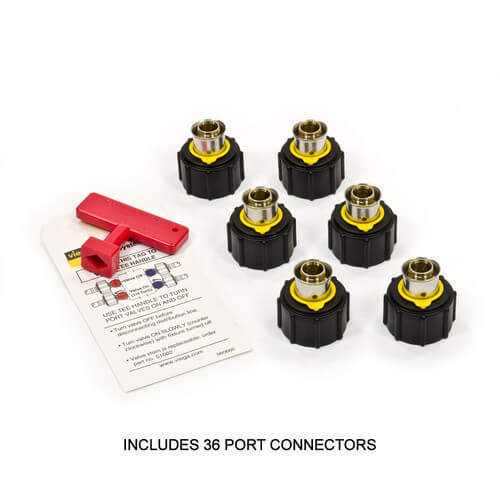 38363 - Viega 38363 - 1/2", 36 Port PEX Press MANABLOC (14 hot, 22 cold)