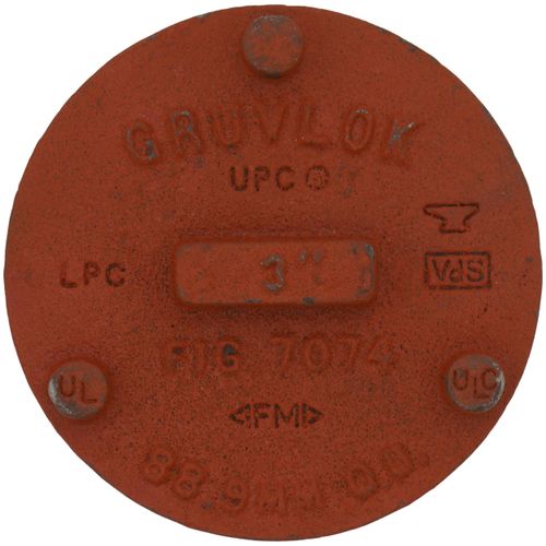 390030187 - Gruvlok 390030187 - 3" 7074 Grooved Cap