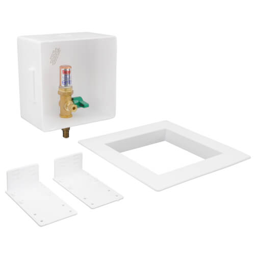 39149 - Oatey 39149 - Square PEX Crimp Ice Maker Outlet Box w/ Water ...