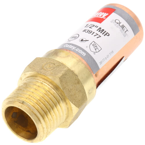 39177 - Oatey 39177 - 1/2" Quiet Pipes Male Straight Hammer Arrestor, AA