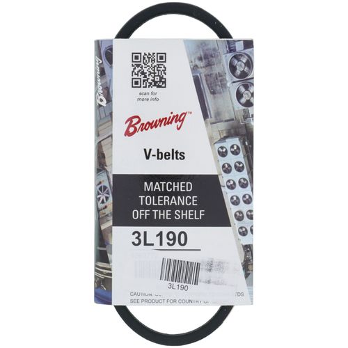 3L190 - Browning 3L190 - 3/8" x 19" FHP Browning V-Belt