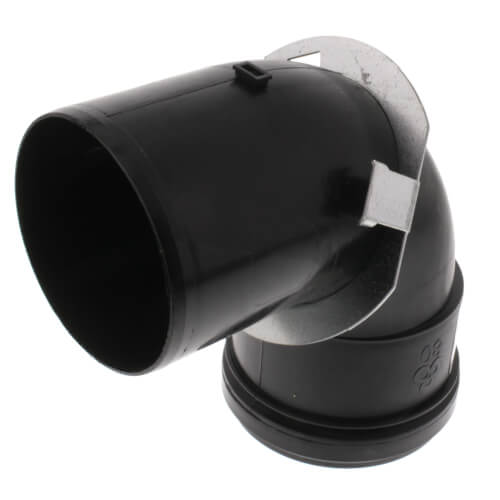 3PPS-E90BC - DuraVent 3PPS-E90BC - 3" PolyPro 90° Black UV Resistant ...