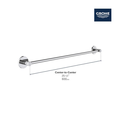40366001 - Grohe 40366001 - Essentials 24" Towel Bar (StarLight Chrome)