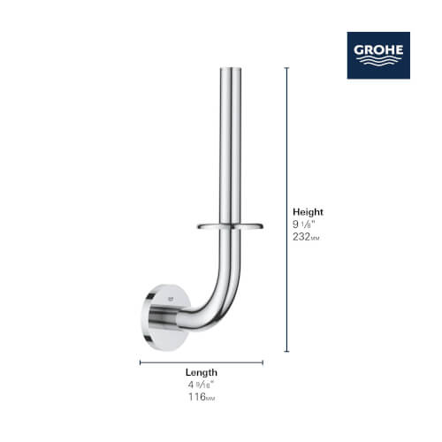 40385001 - Grohe 40385001 - Essentials Spare Paper Holder (StarLight ...