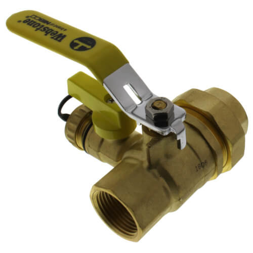 40434 - Webstone 40434 - 1" Full Port Forged Brass Ball Valve w/ Hi ...